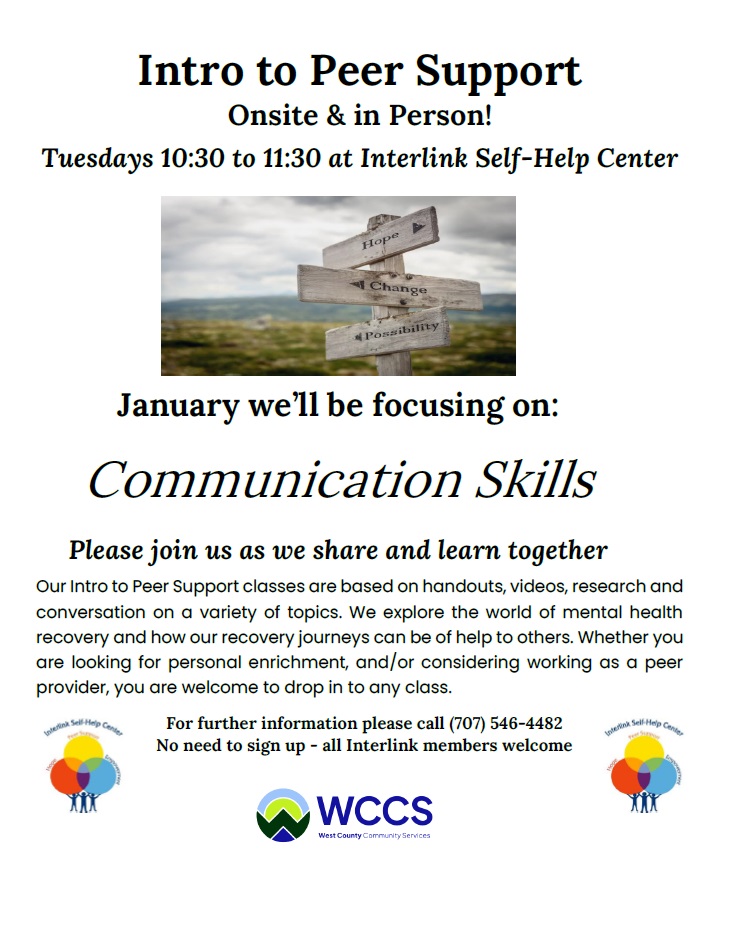 Introduction to Peer Support - West County Community Services